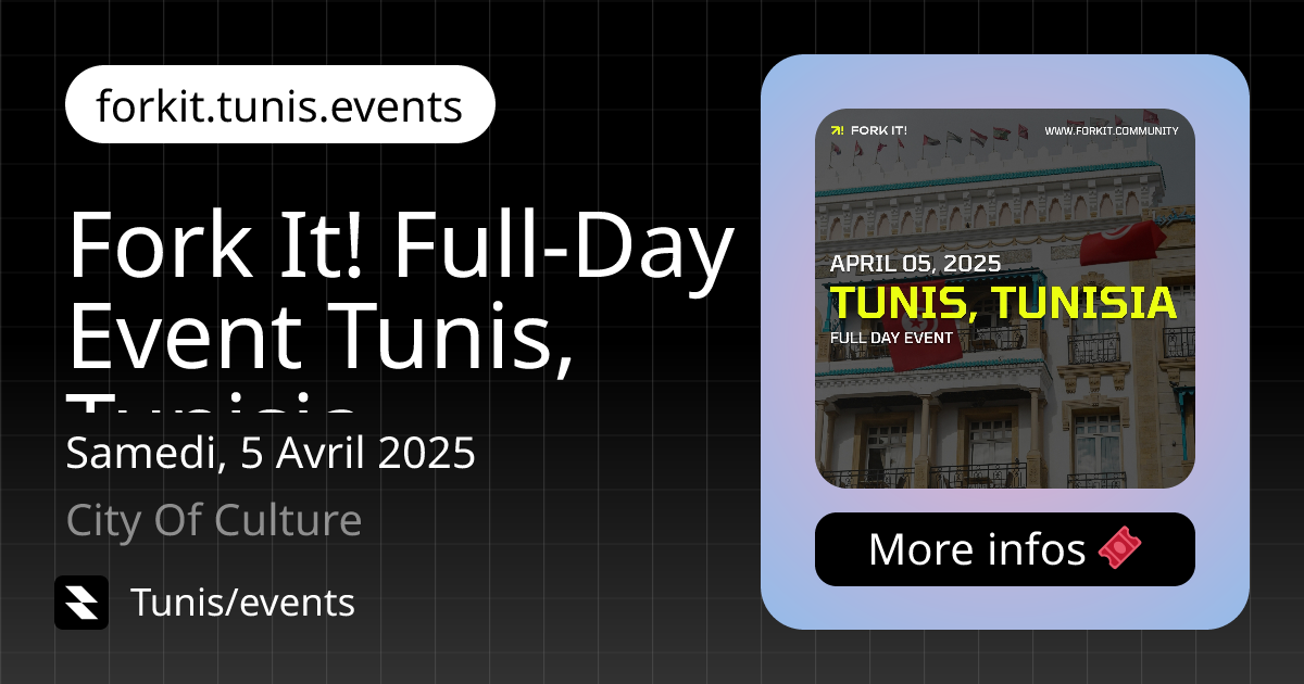 Fork it! full-day event tunis, tunisia - tunis.events